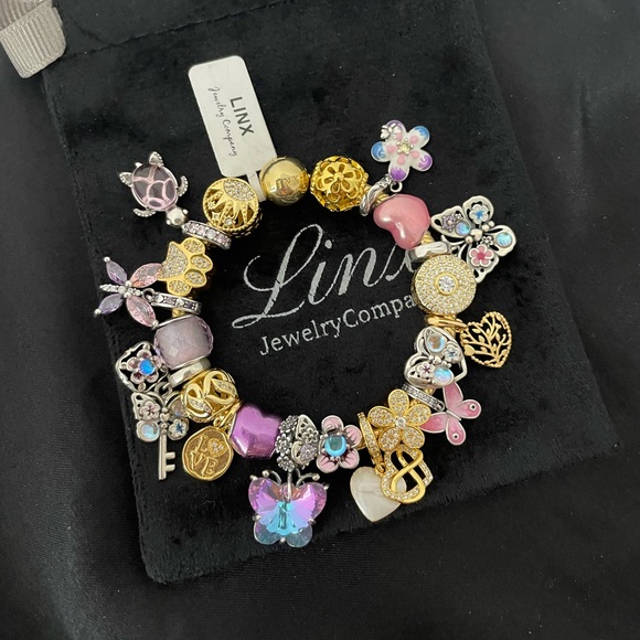 Linx | Jewelry | Linx Yellow Gold Bracelet With Gold And Iridescent ...